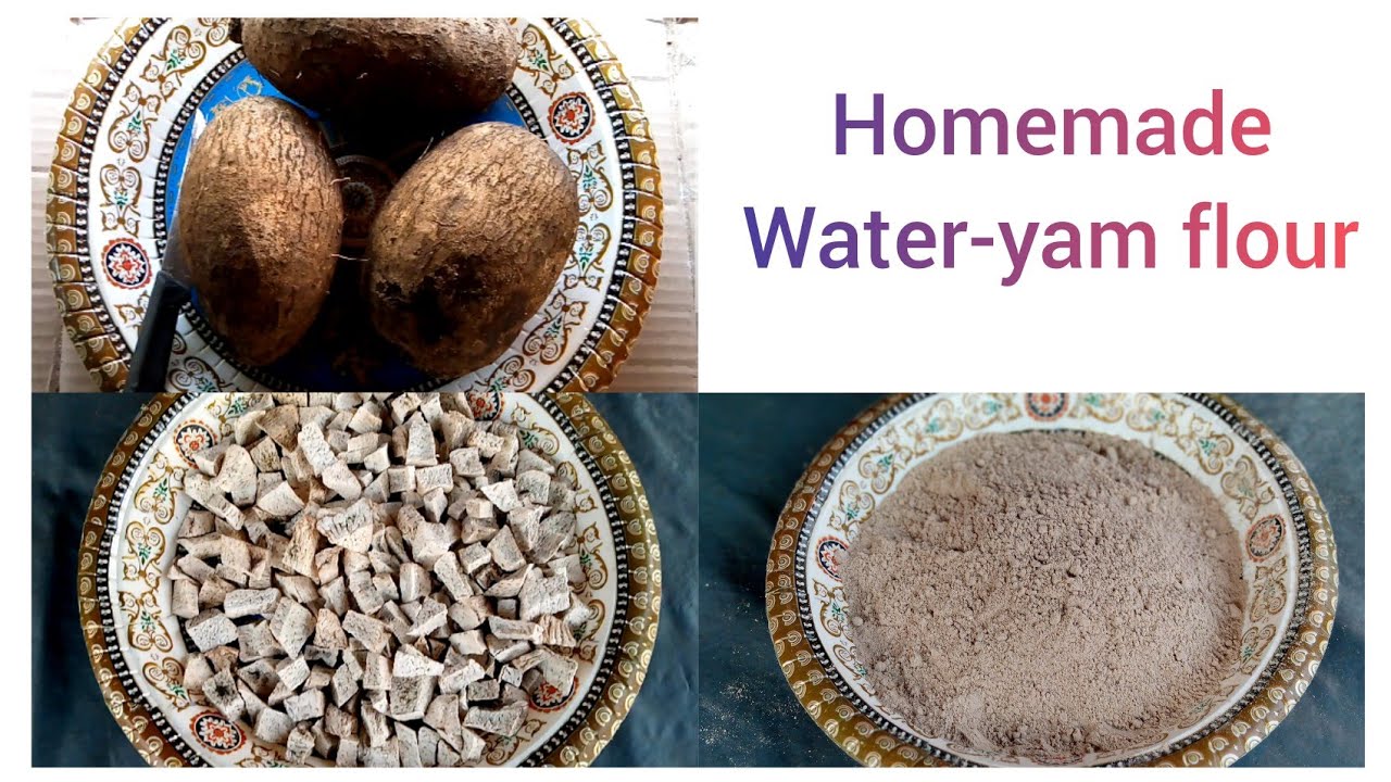 How to make water-yam flour/ for water-yam swallow - YouTube