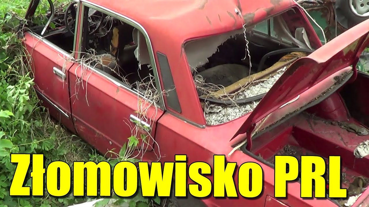 Na złomowisku aut PRL - Polonez i Fiat 125p oraz Maluch 126p - YouTube