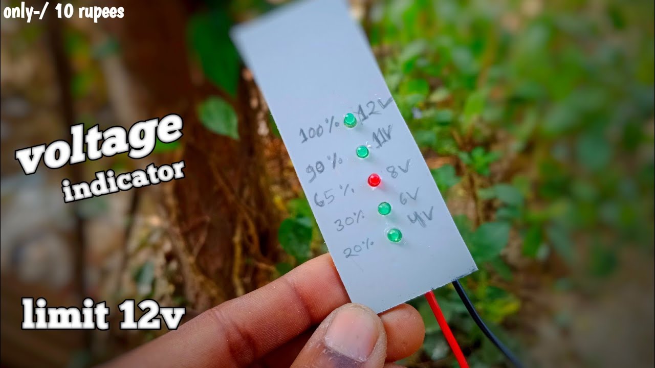 How to make battery charge level indicator module at home | 12v ...