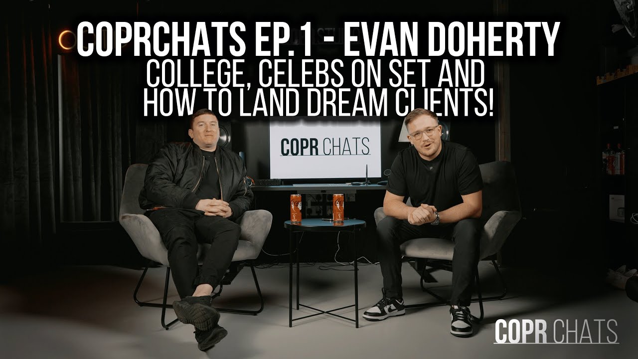 COPRCHATS Ep.1 With Evan Doherty - College, Celebs on set and how to ...