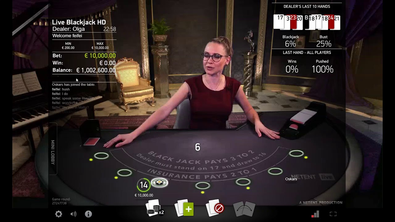 Blackjack VIP, nice n cute dealer, manual shoe, love it - YouTube