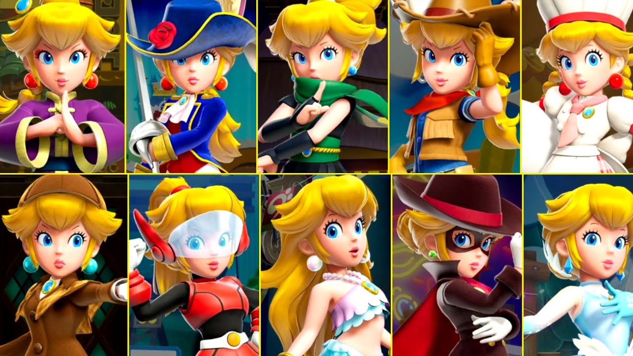 ALL FINAL TRANSFORMATIONS!! Princess Peach Showtime - *All Abilities ...