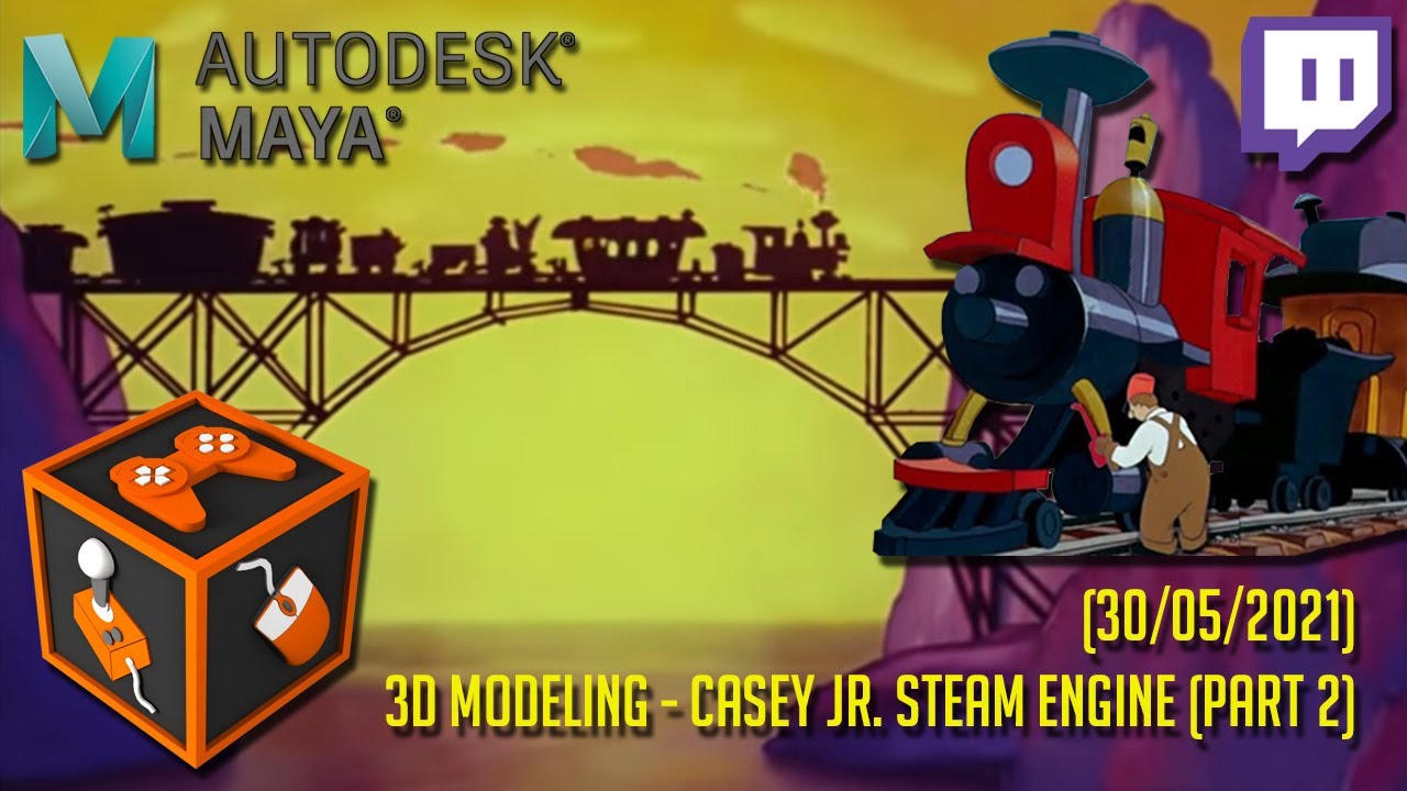3D Modeling - Livestream - Casey Jr. Steam Engine (Part 2) - YouTube