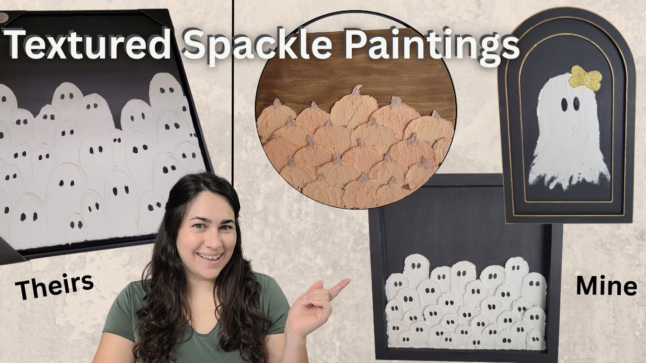 Textured Spackle Painting Ideas | Michaels Viral Ghost Painting How To ...