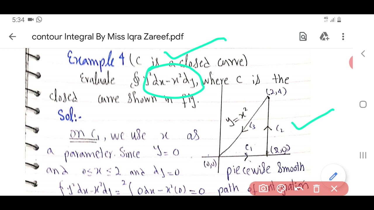 Evaluation of integral along a function & figure || Real Integral Part ...