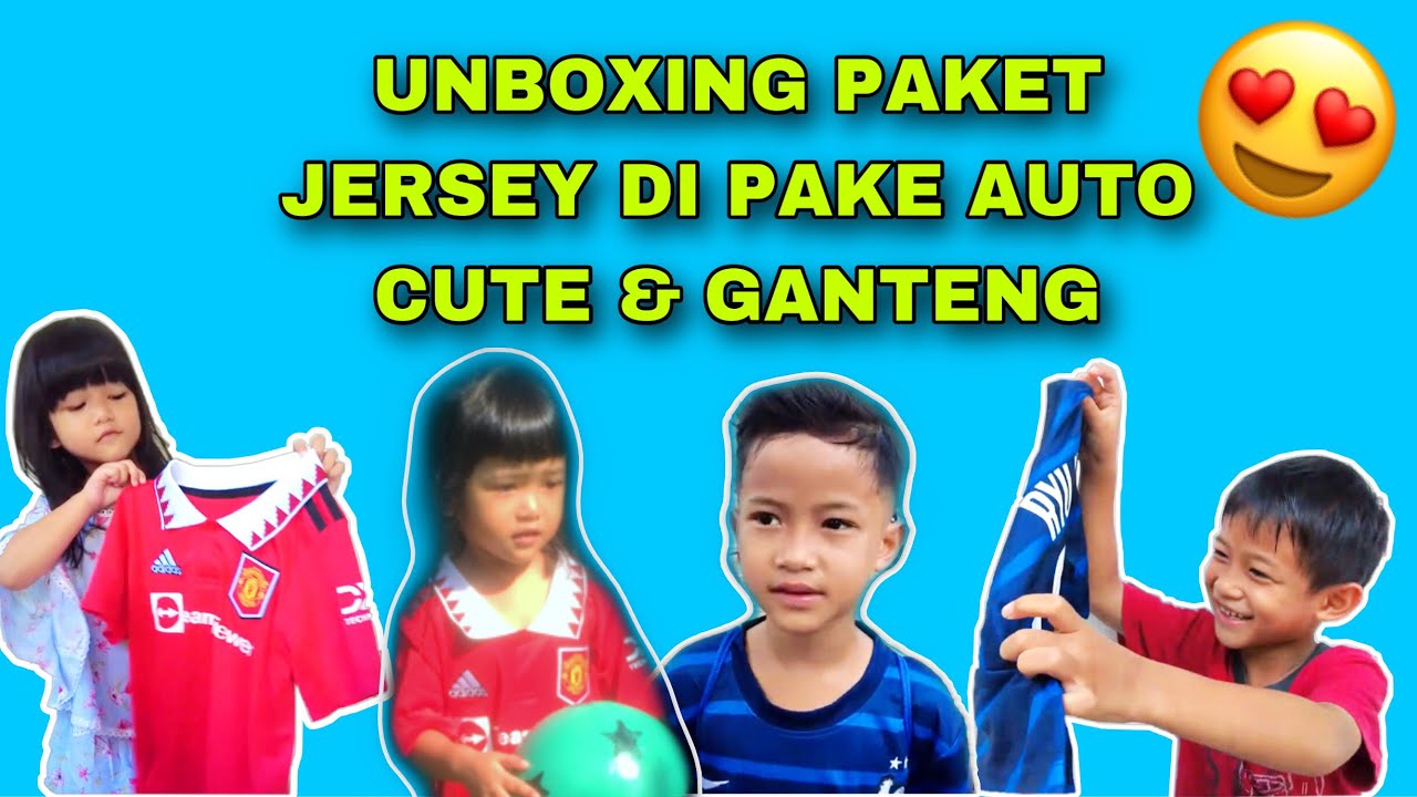 RYU & RIN UNBOXING JERSEY BOLA KEREN - YouTube