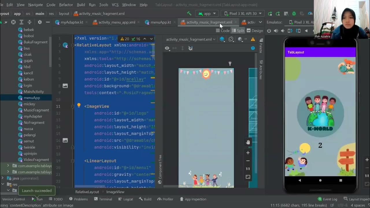 Kids World With View Pager & Tab Layout Android Kotlin - YouTube