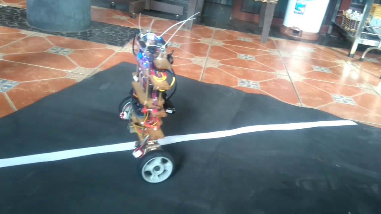 Two wheel balancing Robot follow line using image processing - YouTube