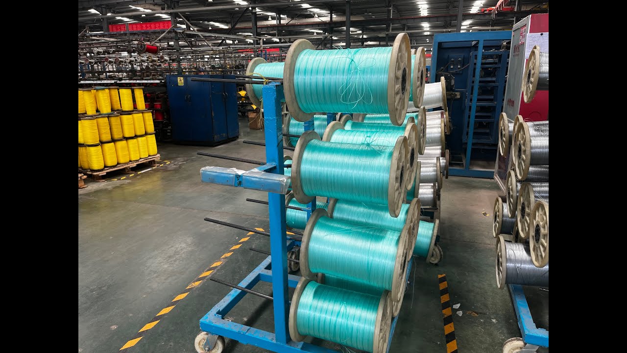How to produce ropes? Ropes production first step, extruding yarns ...