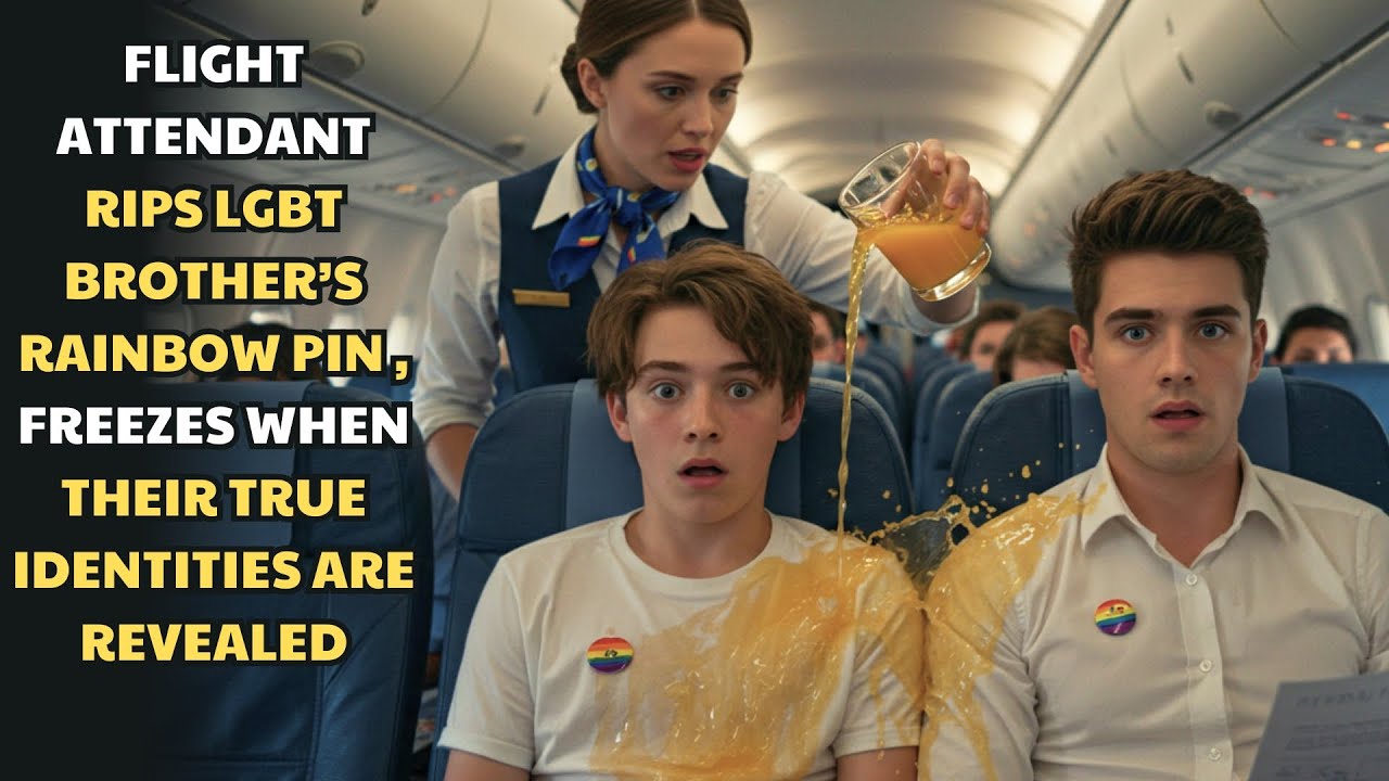 FLIGHT ATTENDANT RIPS LGBT BROTHER’S RAINBOW PIN — FREEZES WHEN THEIR ...