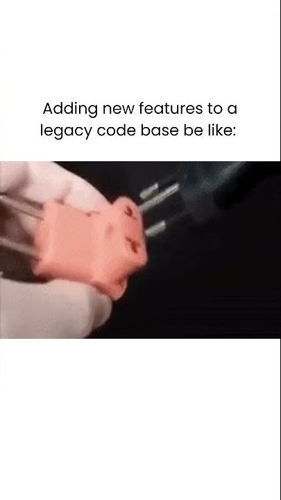 Adding new features to a legacy code base be like... - YouTube
