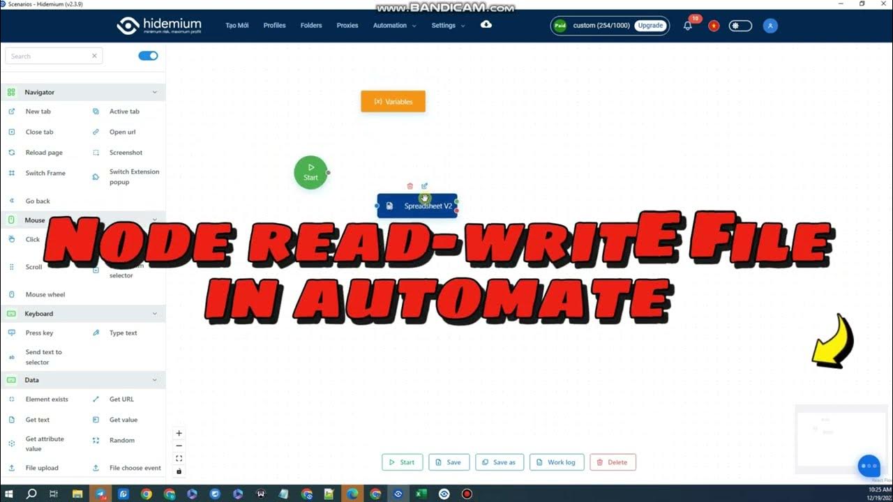 Read and Write File txt/excel Cực Dễ Với Automation Hidemium - YouTube
