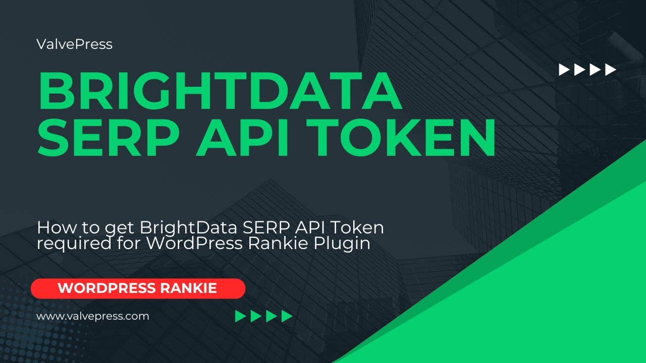 How to get BrightData API token required by WordPress Rankie Plugin - YouTube