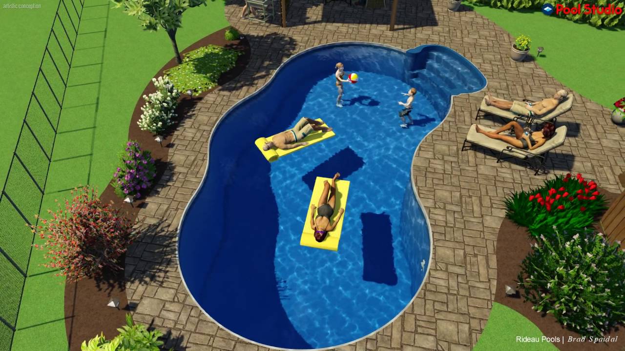 16 x 18 x 32 Lagoon Pool with Gazebo by Rideau Pools Ottawa - YouTube