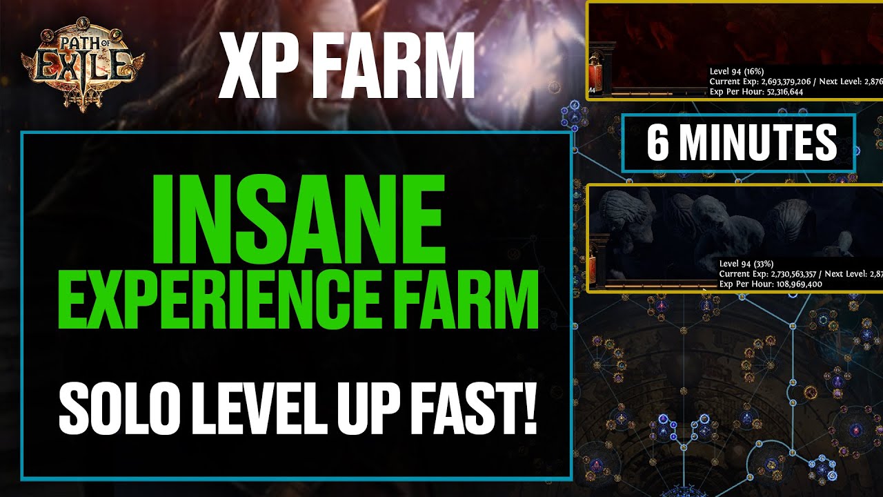 Path of Exile | INSANE XP FARM | Level Up Fast - YouTube