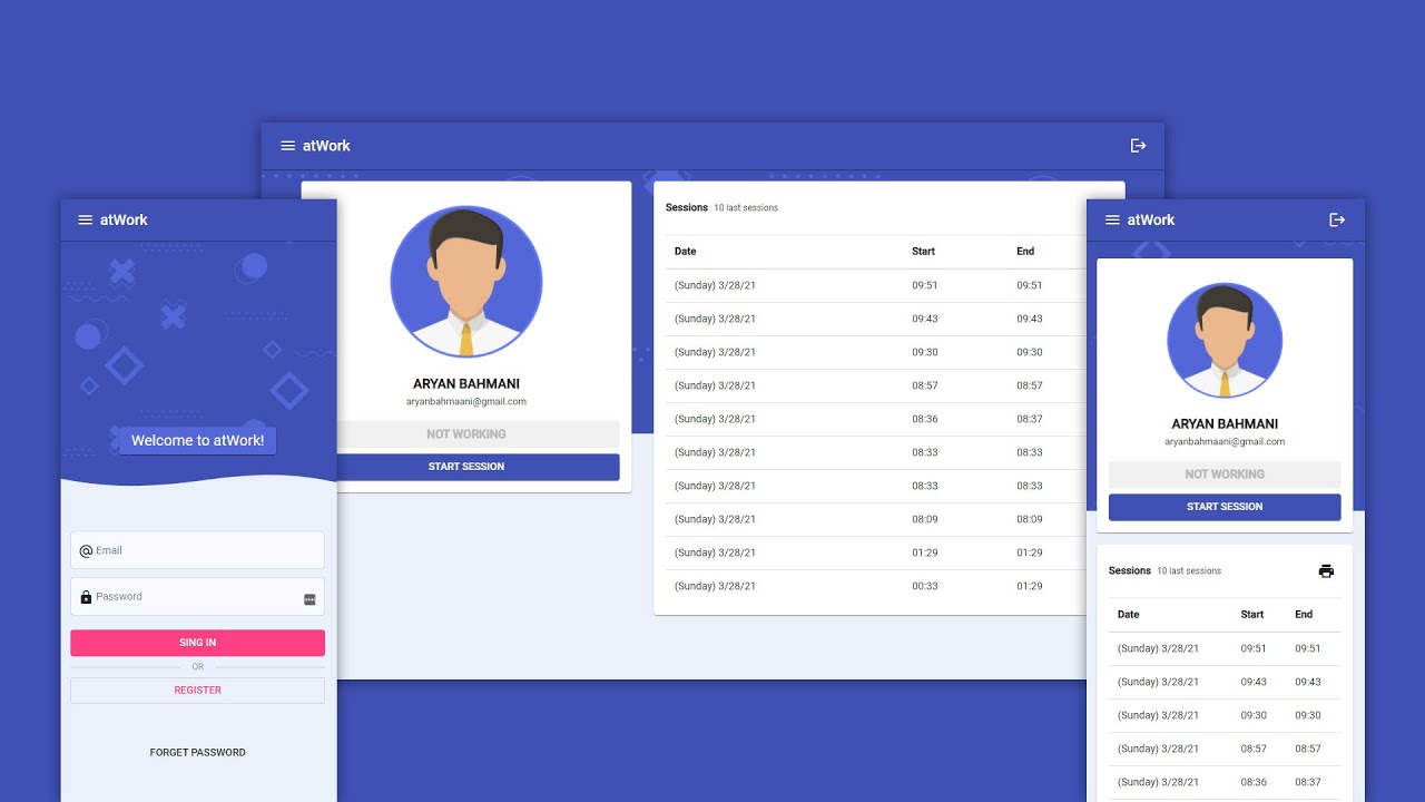 atWork - Angular and Firebase Absence Management System - YouTube