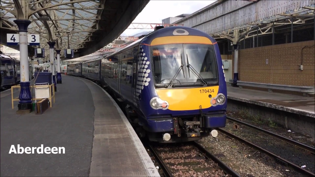 ScotRail Class 170 Turbostar from Aberdeen to Dundee - YouTube