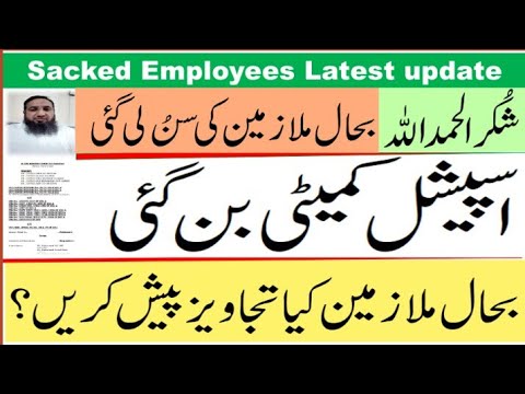 sacked employees latest news || Special Committee for Sacked employees ...