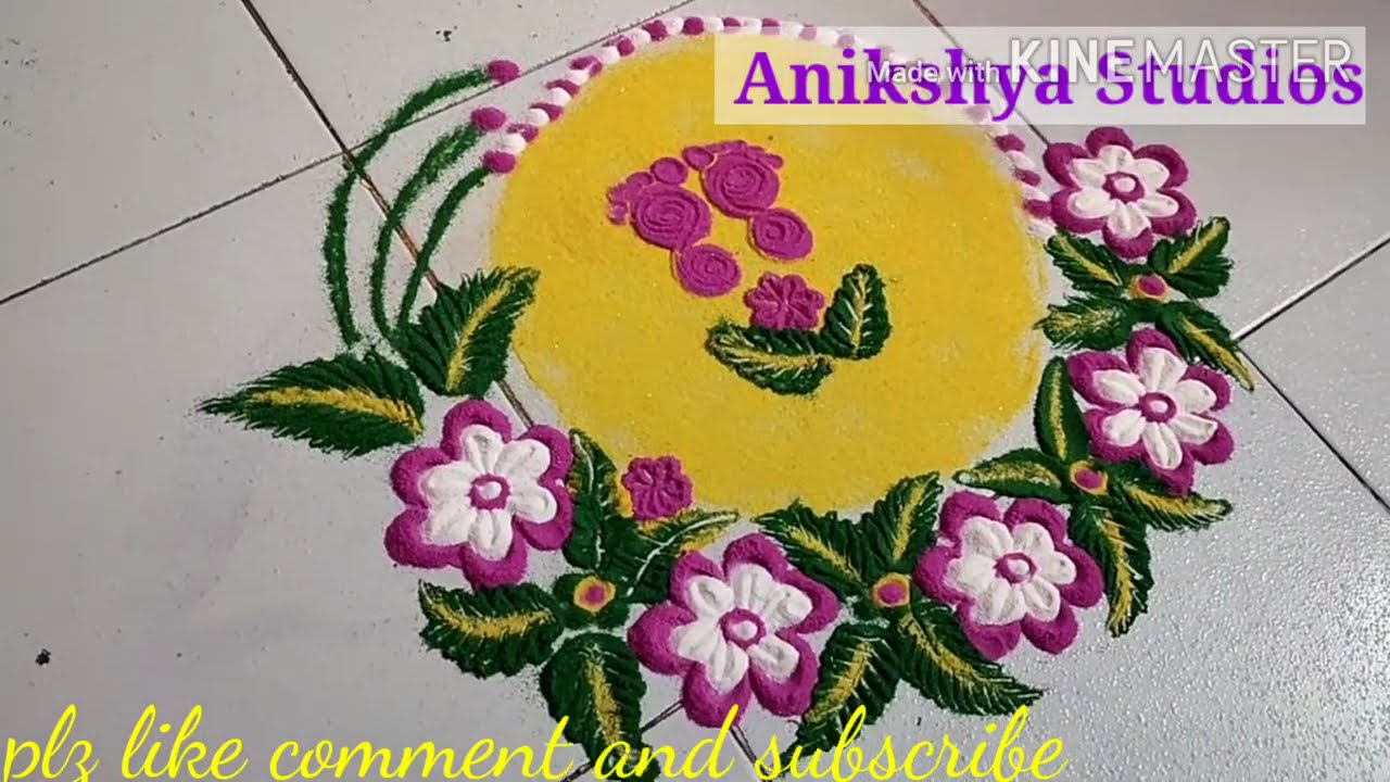 Laxmi pada rangoli.laxmi puja muruja - YouTube