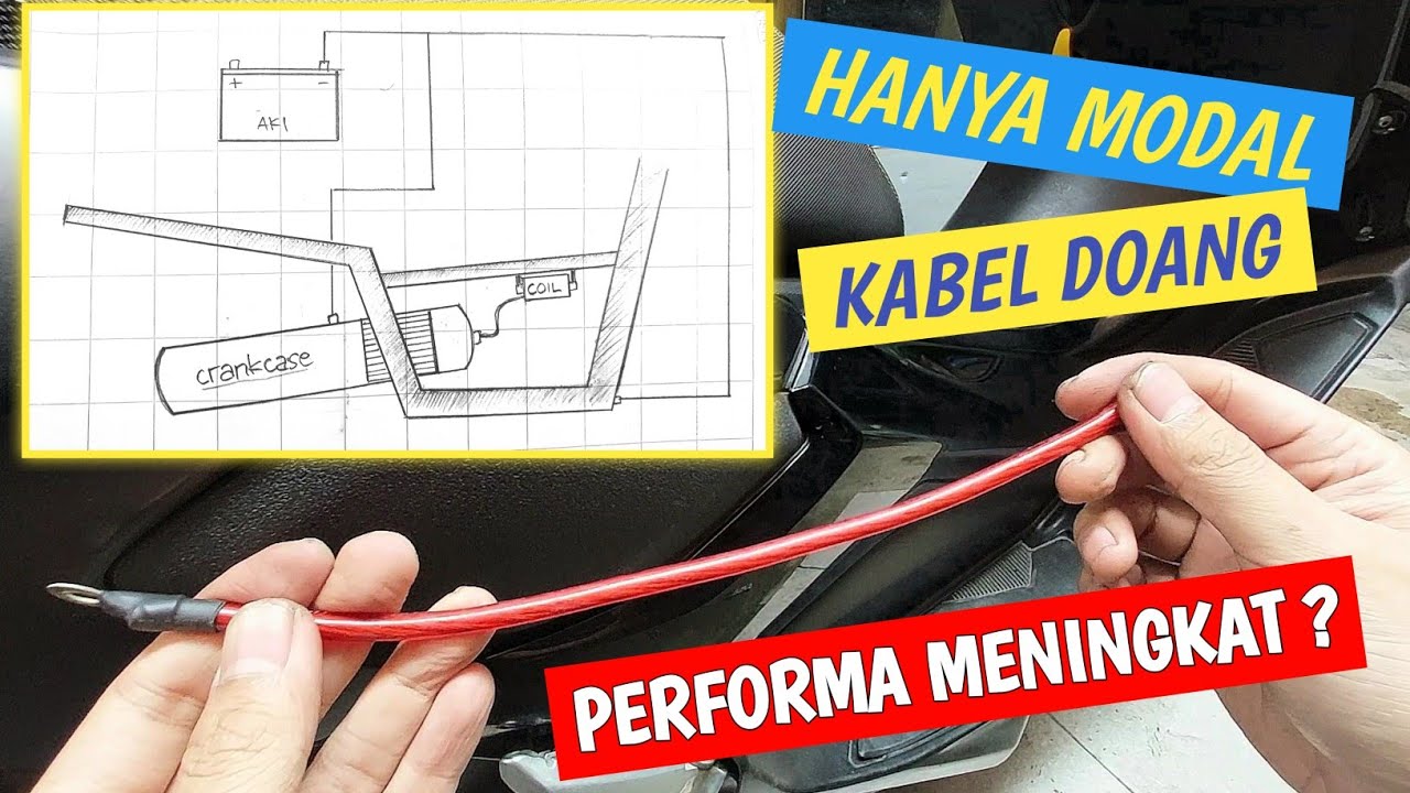 Bikin sendiri kabel grounding buat motor. kabel penambah performa motor ...