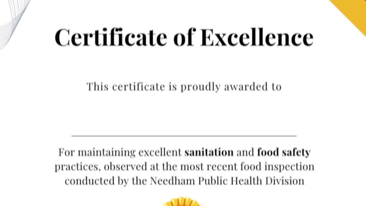 Certificate of Excellence Restaurant Grading Program - YouTube