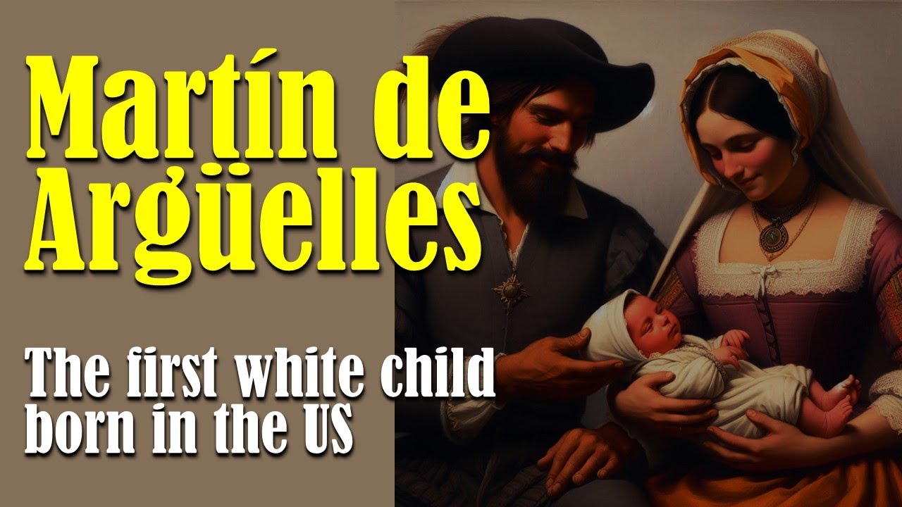 Martín de Argüelles, the first white child born in the US - YouTube