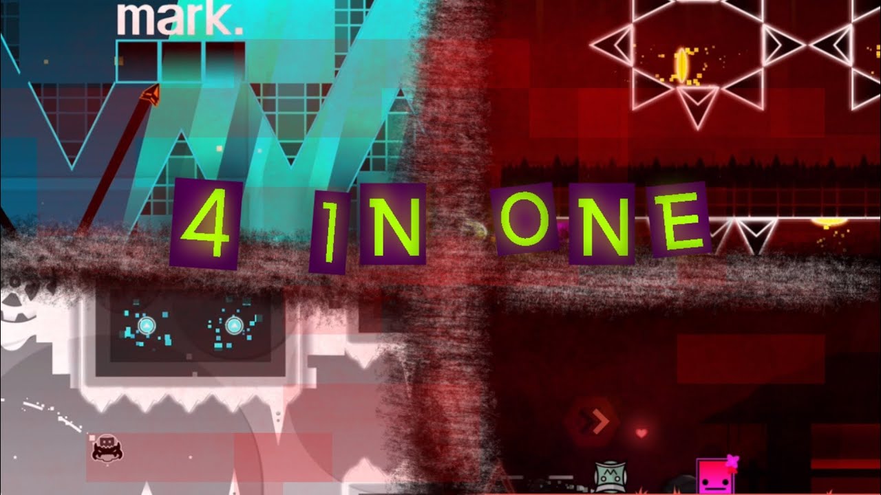 4 Geometry Dash videos in one - YouTube