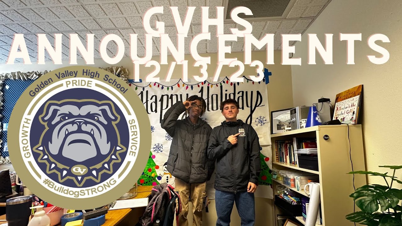 12/13/23 GVHS Announcements - YouTube