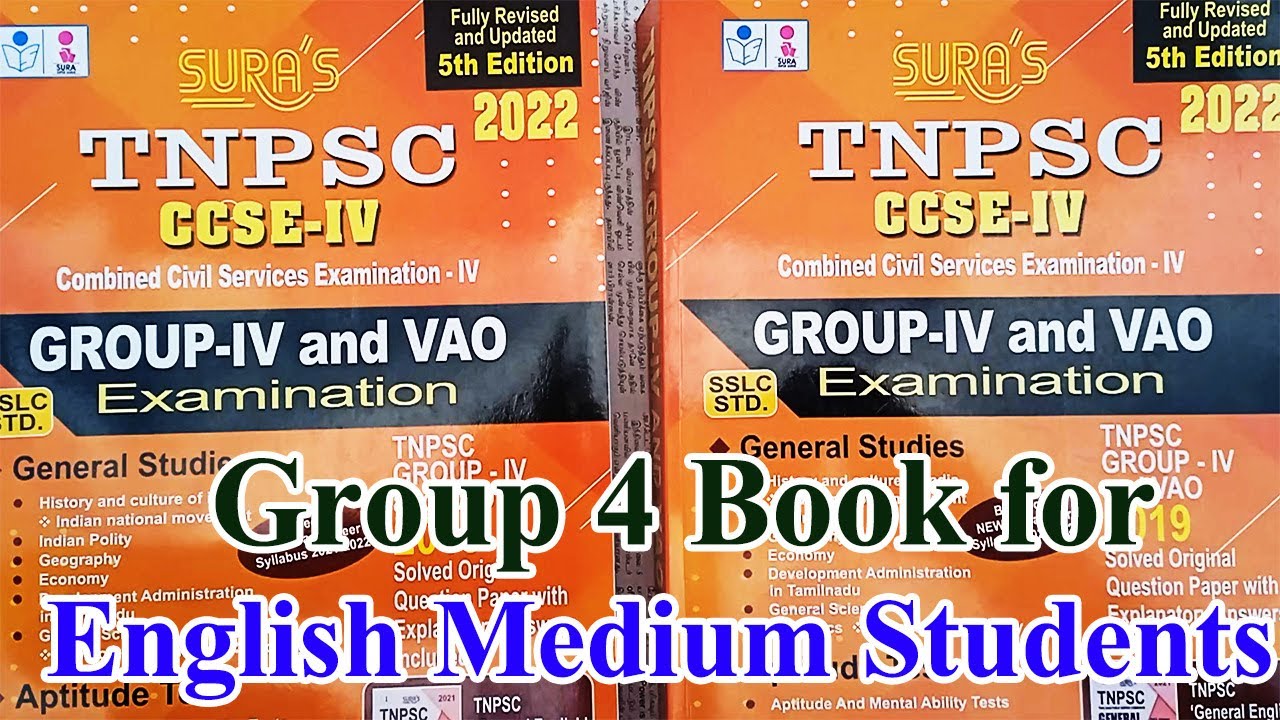 Sura TNPSC Group 4 Book for English Medium Students | TNPSC General ...