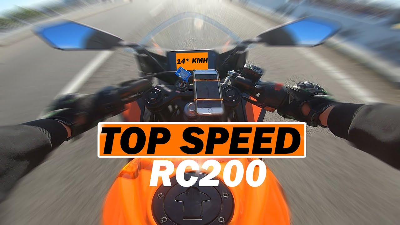 TOP SPEEED KTM RC200 V2 TAU2 DAH 14* KMH - YouTube