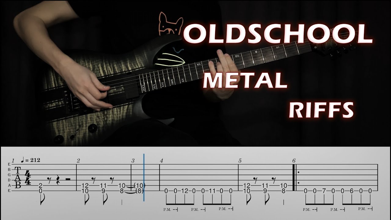 10 Oldschool Metal Riffs - TABS - YouTube