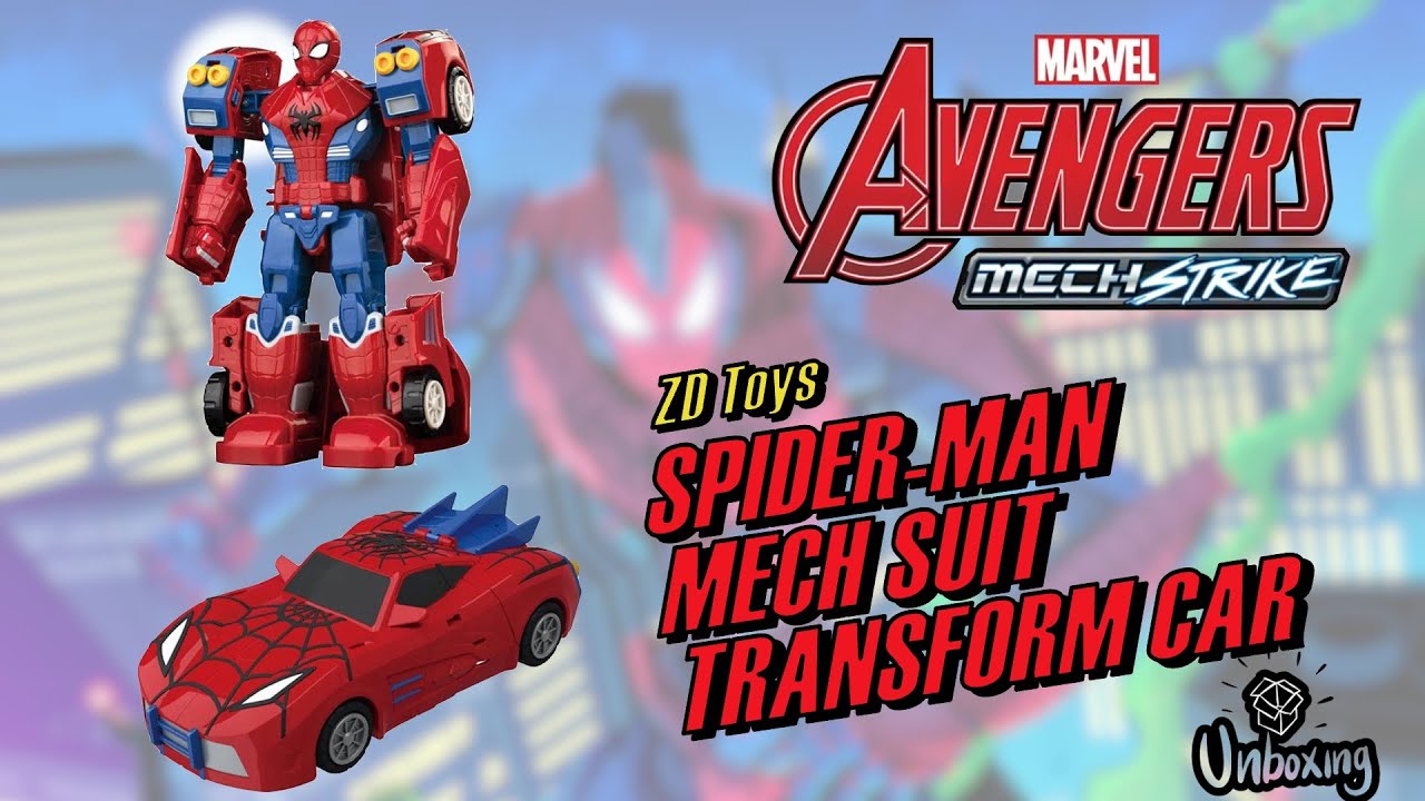 [UNBOXING] Spider-man Mech Suit [ZD Toys Marvel Avengers Transform Car ...