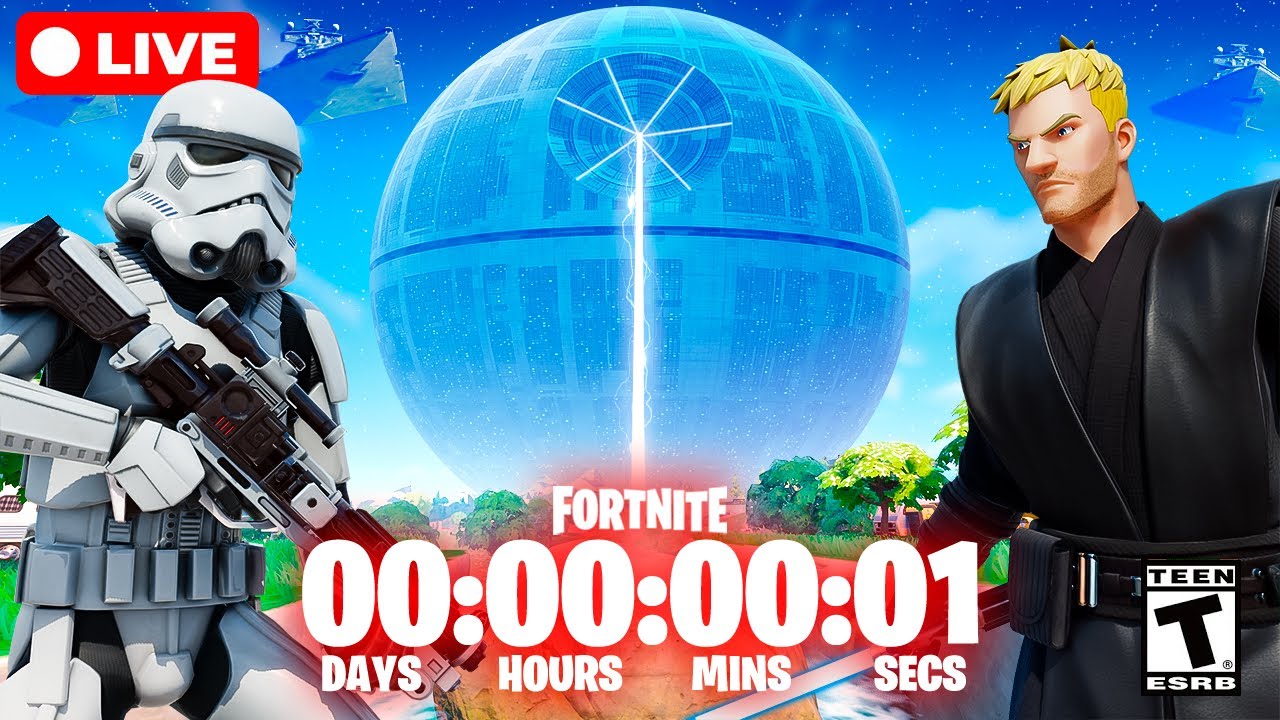 🔴 FORTNITE STAR WARS LIVE EVENT COUNTDOWN! (SEASON 3 LIVE) - YouTube