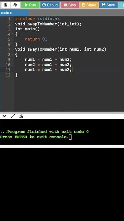 C Program To Swap Two Numbers Without Using Variable Cprogramming