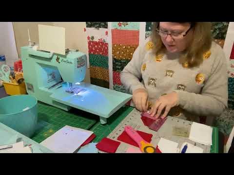 MSQC Starlight table runner trying the simple folded corners ruler. Did ...