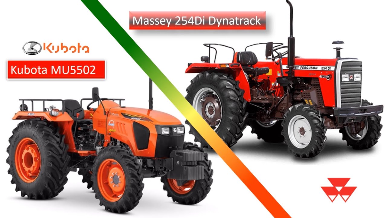 Tafe MF 254 Dynatrack ️‍🔥 vs Kubota MU 5502 🔥Best 50hp Tractor For PTO ...