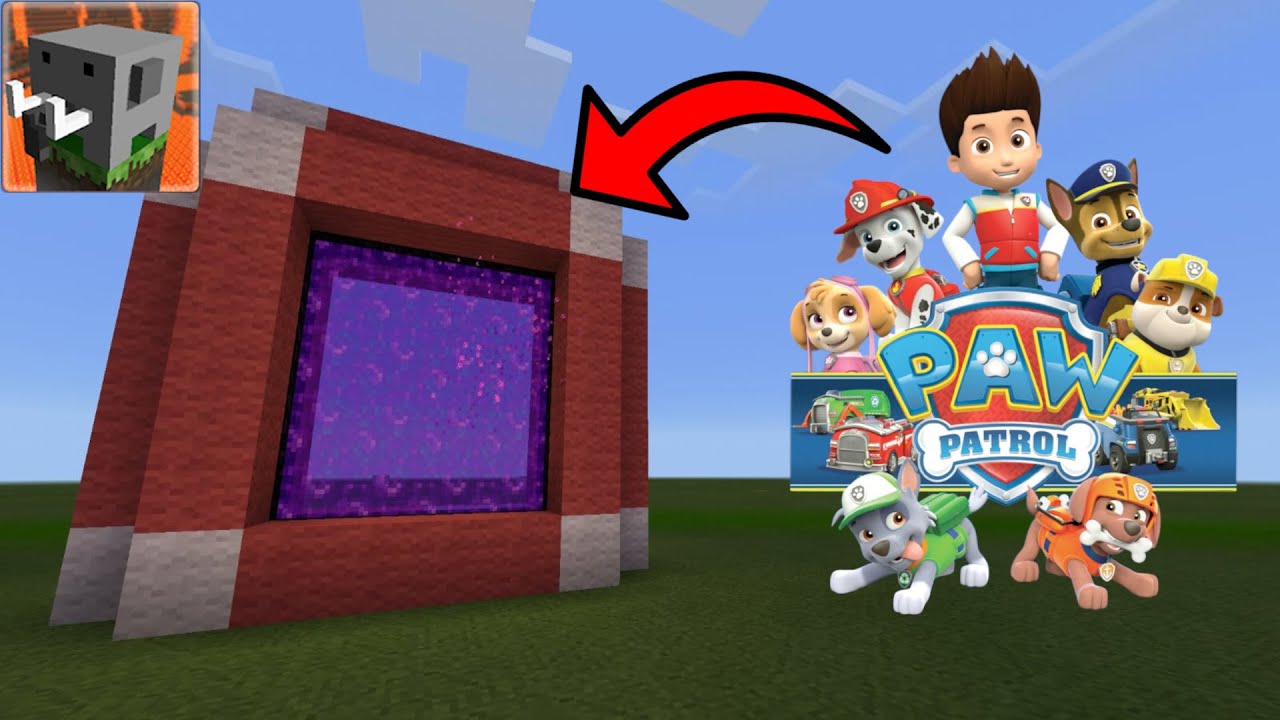 Craftsman : Portal to PAW PATROL in Craftsman Building Craft - YouTube