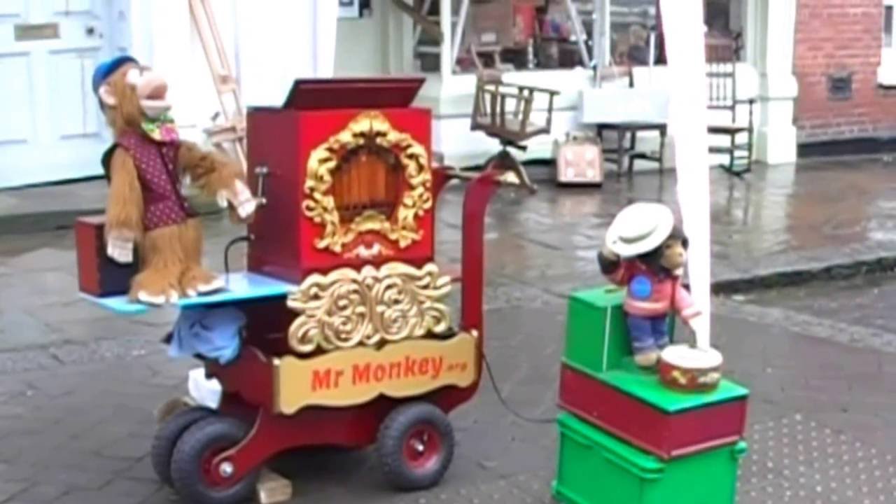 Mr Monkey Organ Grinder at Leominster Victorian Market 2016 - YouTube