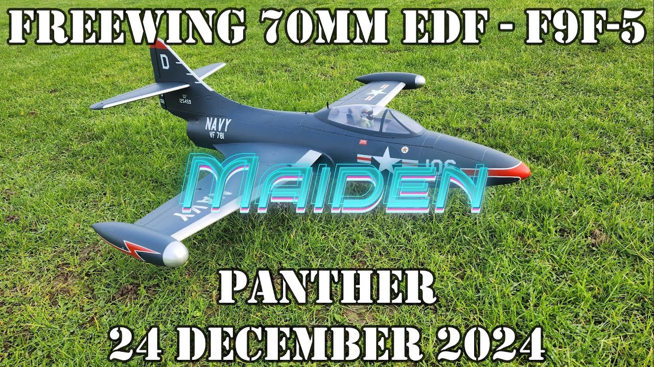 FT Flying Session 19 - Maiden - Freewing 70mm F9F 5 Panther - 24 12 ...