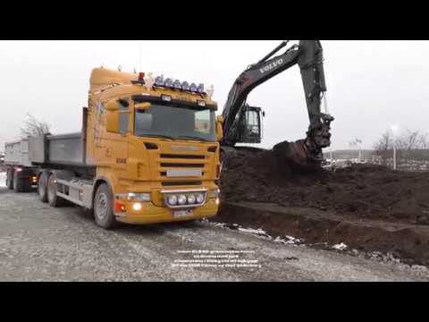 4K/ Volvo EC240 grävmaskin lastar 20 dec 2018 - YouTube