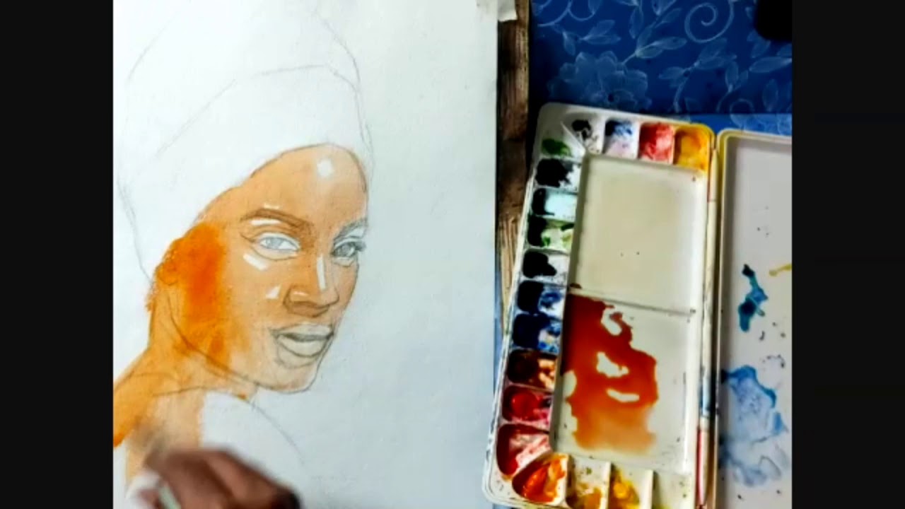 Watercolor Portrait, Painting by Artist Jugal Sarkar - YouTube