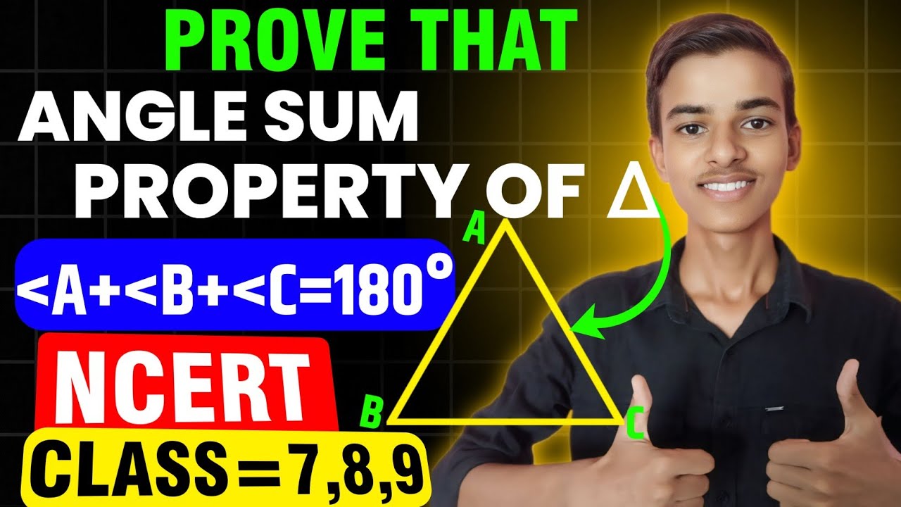 How To Prove That Angle Sum Property Of Triangle|| Triangle Property Ko ...