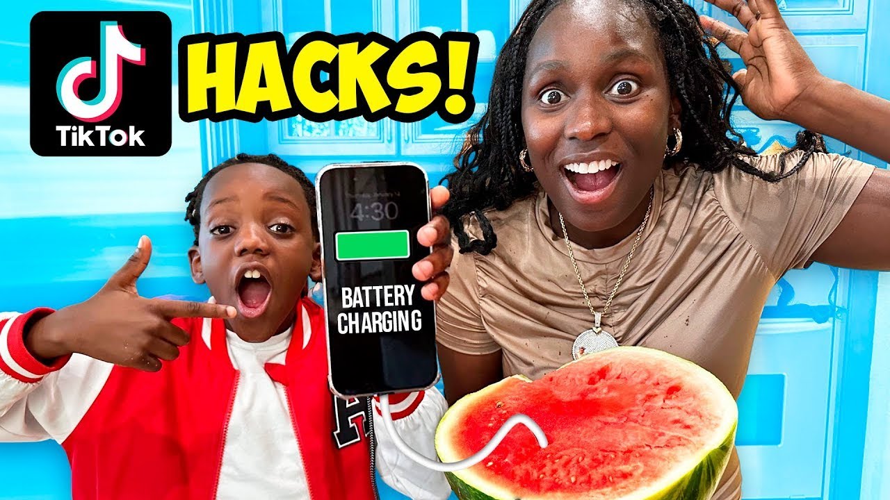 Trying TRENDING TikTok Life HACKS - YouTube