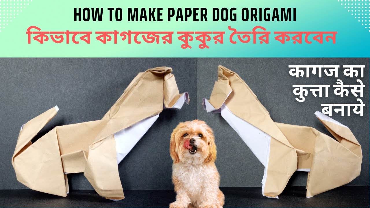 How to Make Paper Dog Origami | কিভাবে কাগজের কুকুর তৈরি করবেন | कागज ...