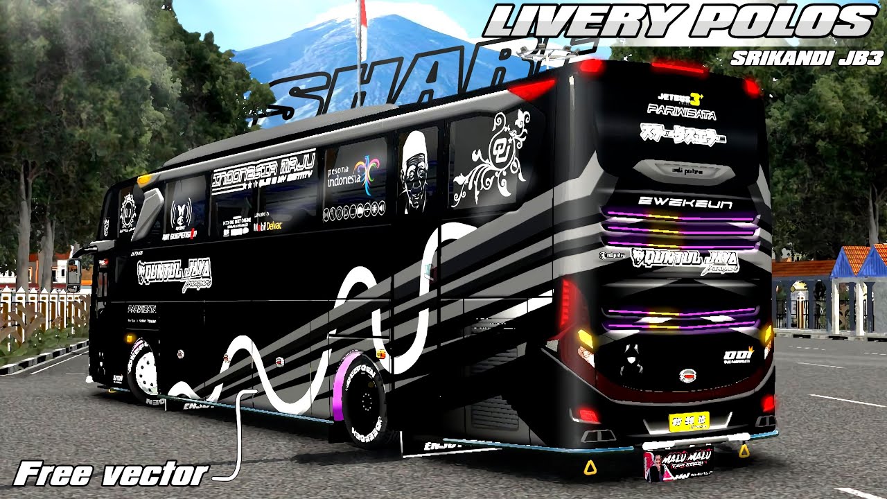 Share!! livery black bus meng🐍Srikandi JB3 & XHD JB3 - YouTube