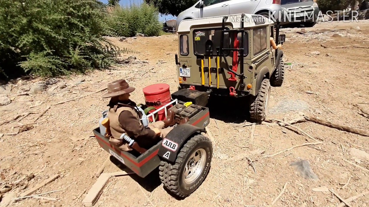 Axial scx10..land rover d90. expedicion - YouTube