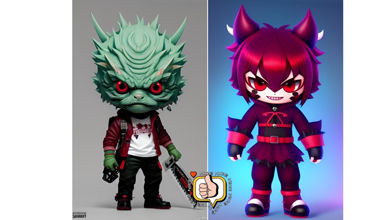 Cute Chibi Denji Chainsawman & Pochita Saw Devil /Anime Characters ...