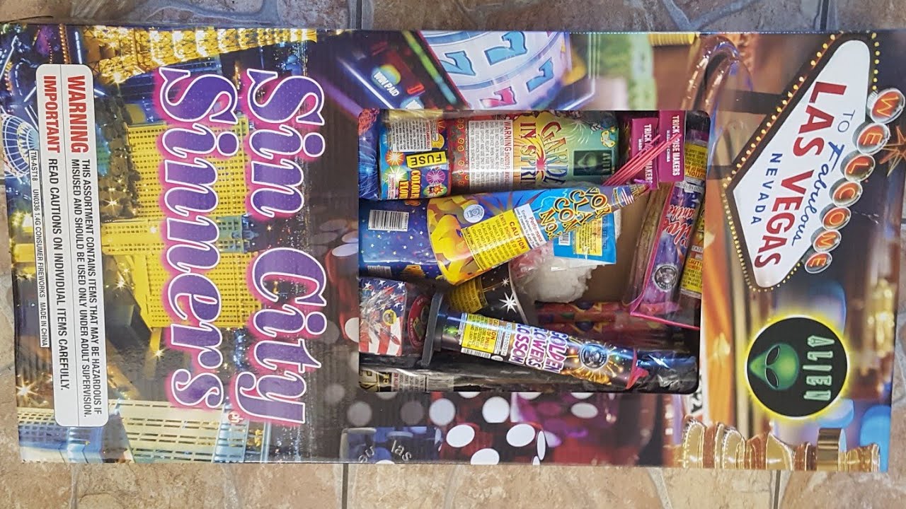 Sin City Sinners Assortment Unboxing Alien Fireworks 2019 - YouTube