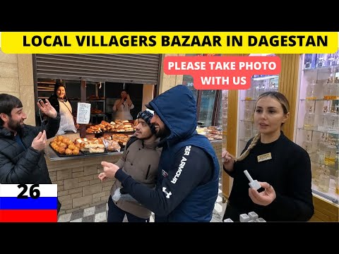 FRIENDLY PEOPLE IN LOCAL BAZAAR OF DAGESTAN  || लोग इस बाजार में भारतीय से प्यार क्यों करते हैं?