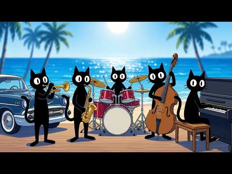 Tropical Beach Swing Jazz with the Black Cats ☀️ Feel Good Vintage Jazz for Work
